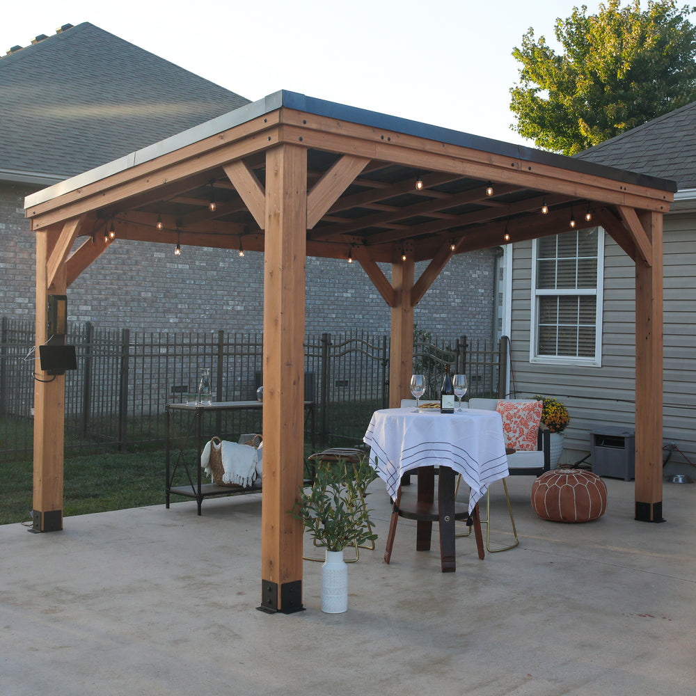 3.6m x 2.9m Arcadia Slope Roof Gazebo